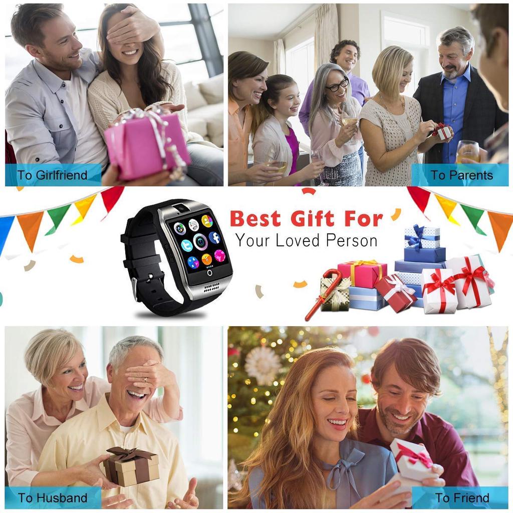 Bluetooth Smart Watch Q18 With Touch Screen Big Battery Support TF Sim ...