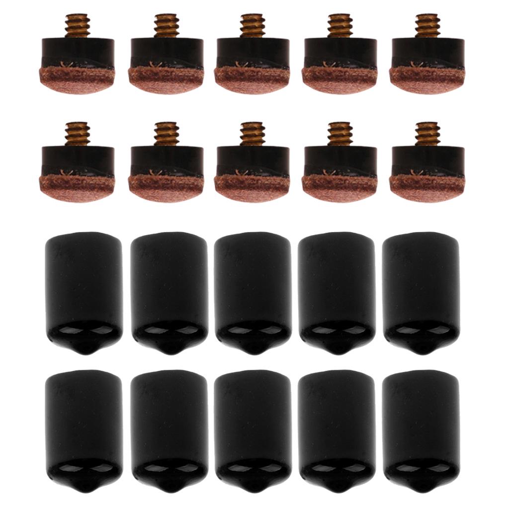 Buy 10 Pieces 12mm Screw on Billiard Pool Cue Tips with 10Pcs Tip ...