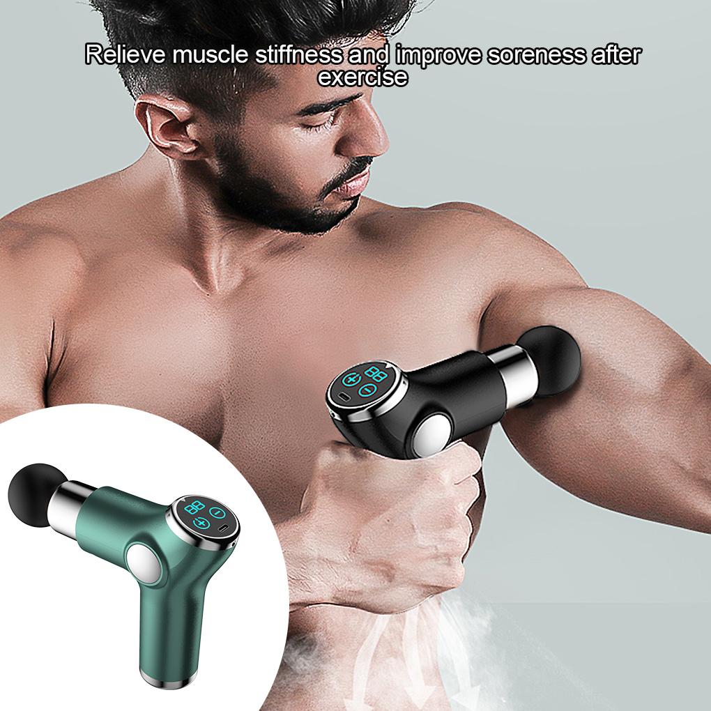 Buy 32 Speeds Mini LCD Massage Gun Deep Tissue Percussion Muscle ...