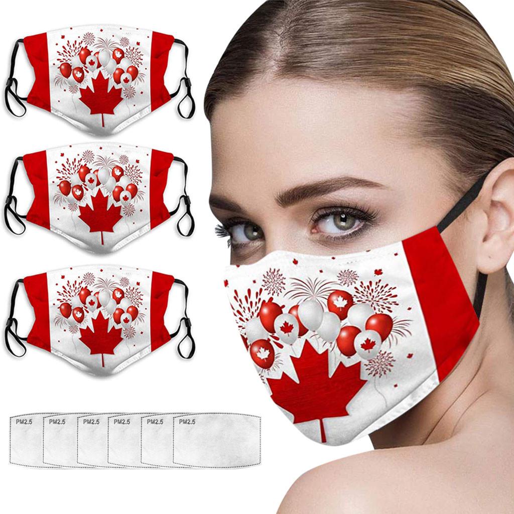 Buy Sandy 3PC Adults Maple Leafs Printed Reusable Washable Dust ...