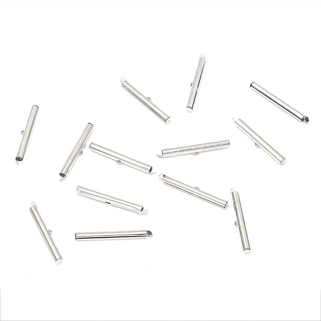 Buy New 30-50pcs Crimp End Clasp Tubes Slider Caps DIY Necklace ...
