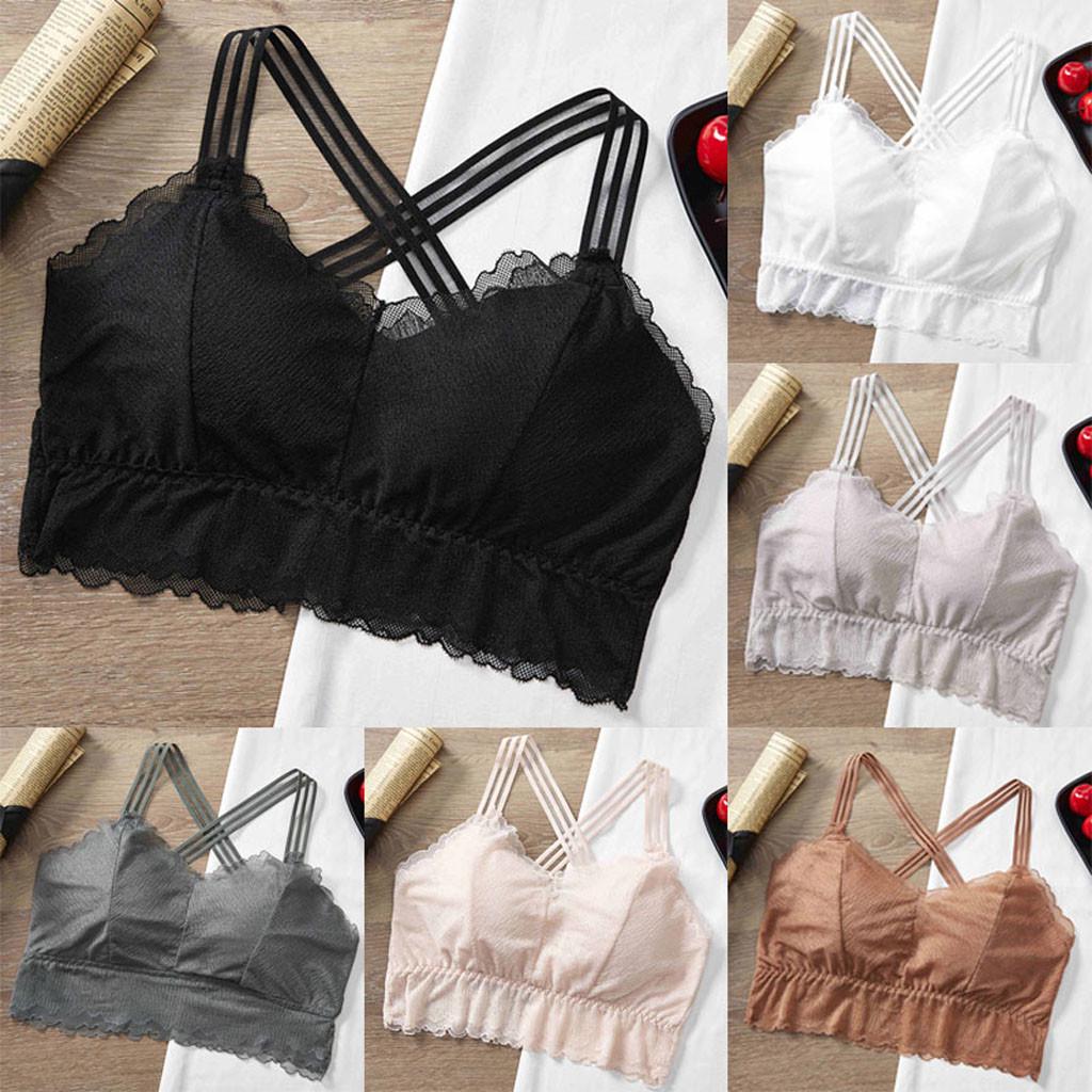 Buy Sexy Lace Bra No Rims Underwears Vest Style Lace Sexy Underwears at ...