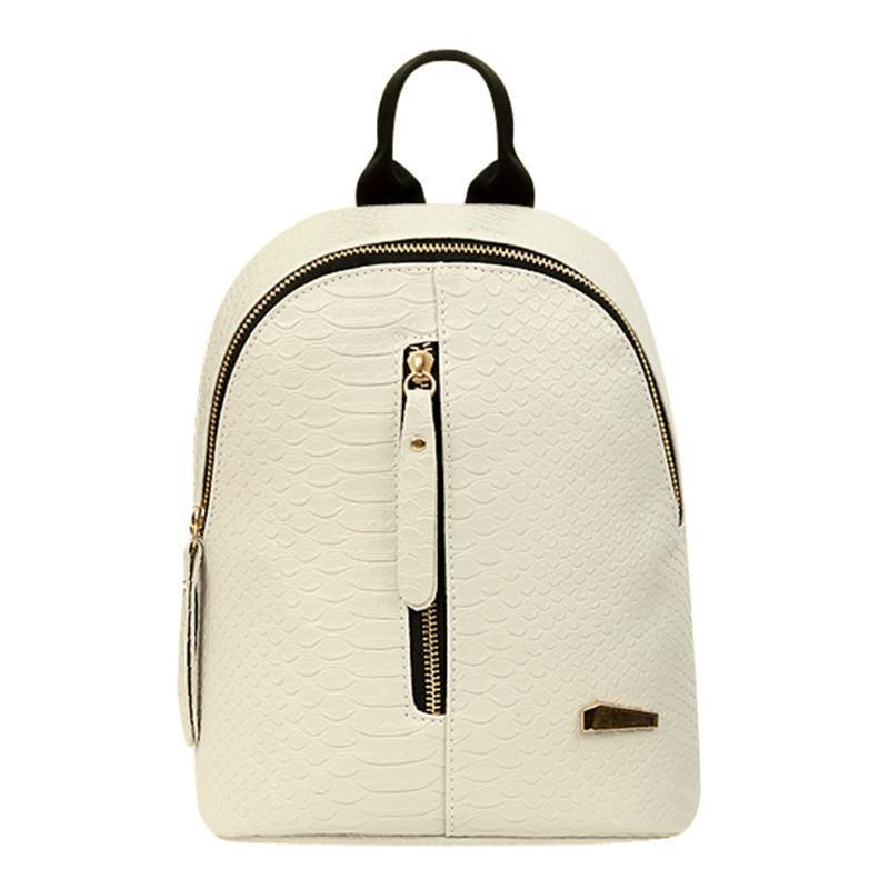 Buy Fashion Women PU Leather Pattern Luxury School Bag Travel Backpack ...