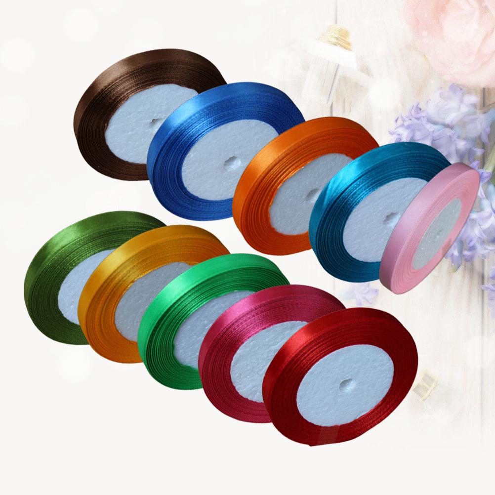 Buy 10 Rolls of Gift Packing Ribbons DIY Decorative Strap Ribbon ...