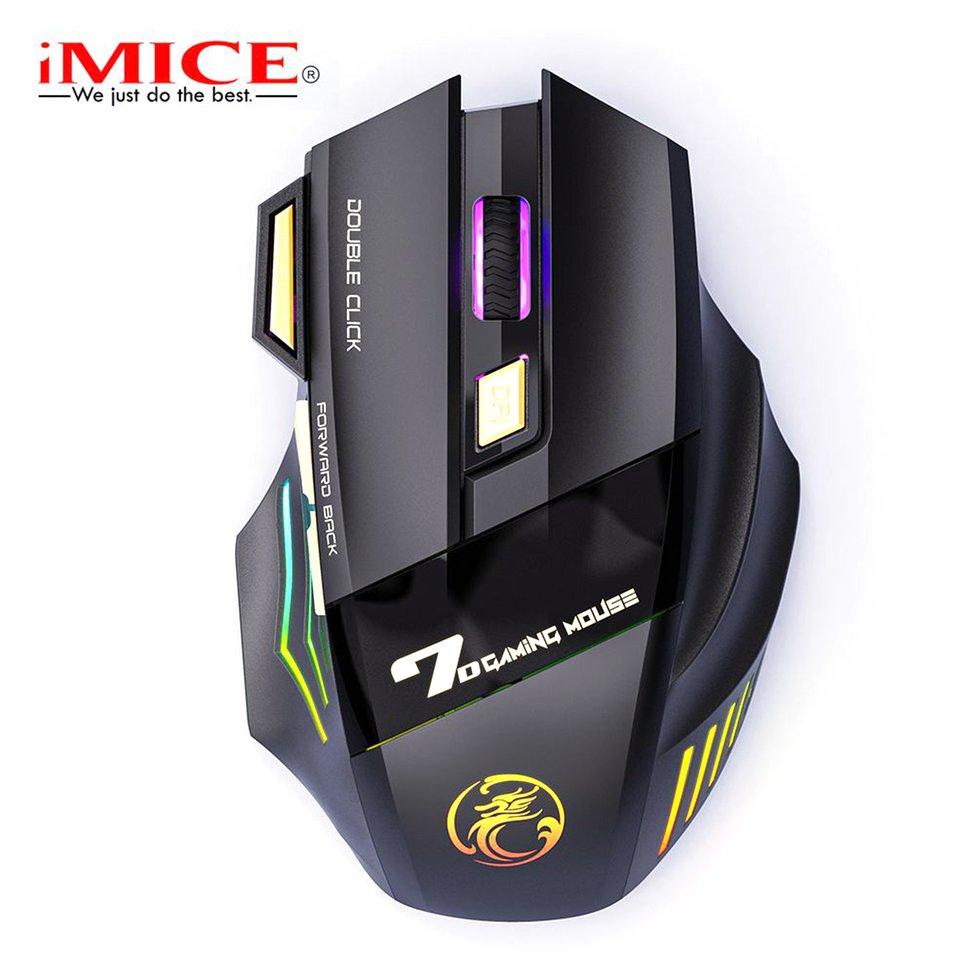 Buy YYDS IMICE GW-X7 7-key Ergonomic 2.4G Silent Charging Colorful ...