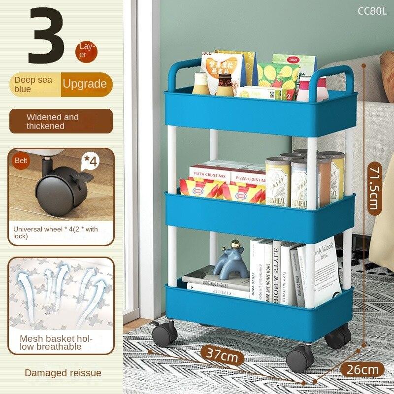 Cheap Small Cart Storage Rack, Floor Mounted, Multi-layer Kitchen ...