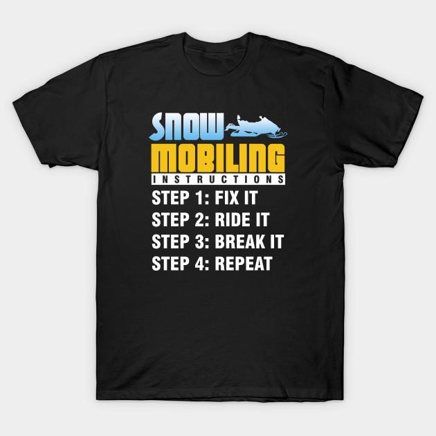 Buy Men Black Print T-shirt Super Large TShirt snowmobiling snowmobile ...