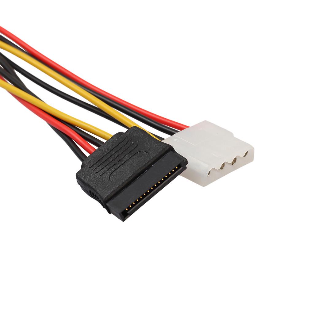 Buy 15Pin Male Serial To 15Pin IDE Molex Female + 4Pin SATA Female ...