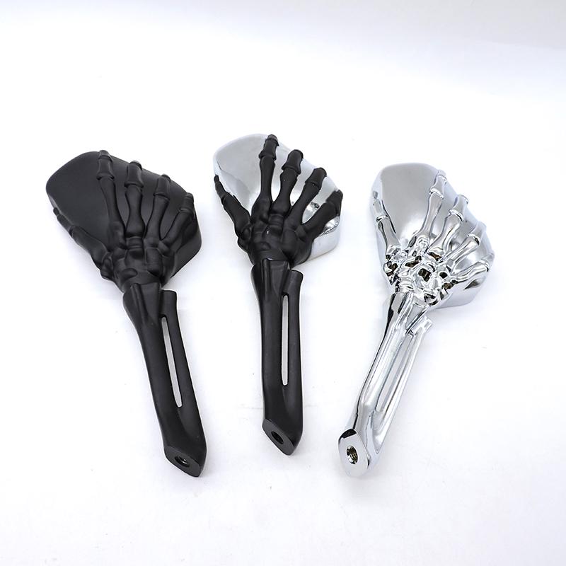 Buy Motorcycle Black Skull Skeleton Mirrors For Harley Dyna Softail ...