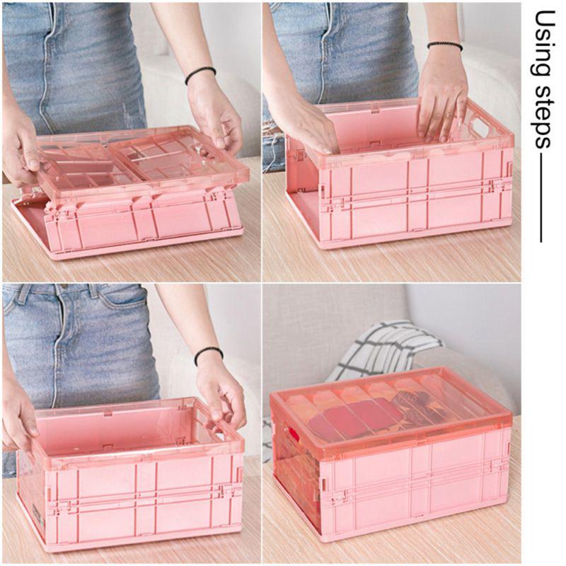 Buy Folding Storage Case with Lid, Waterproof Thick Collapsible ...