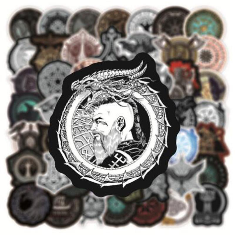Cheap 50pcs vintage Viking Scrapbooking Stickers Decal For for Guitar ...