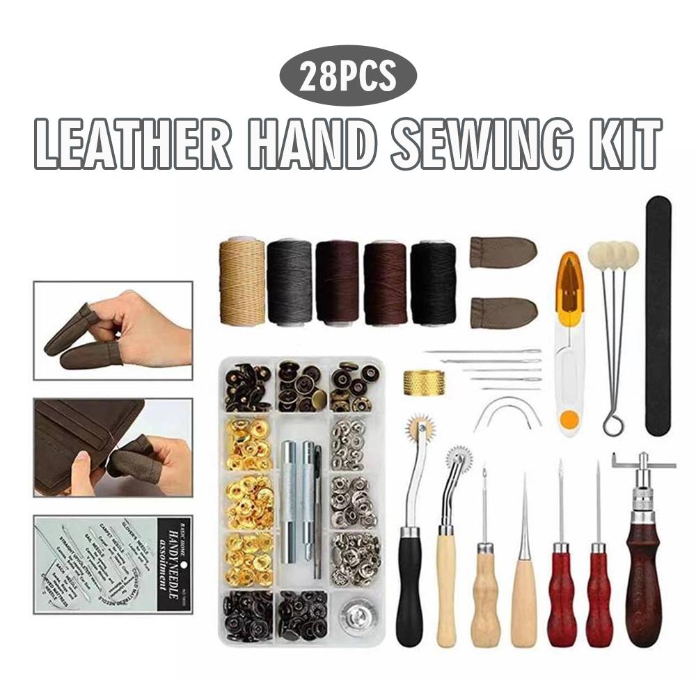 Buy Maijiabao 28PCS Leather Craft Sewing Tools Kit DIY Hand Stitching ...
