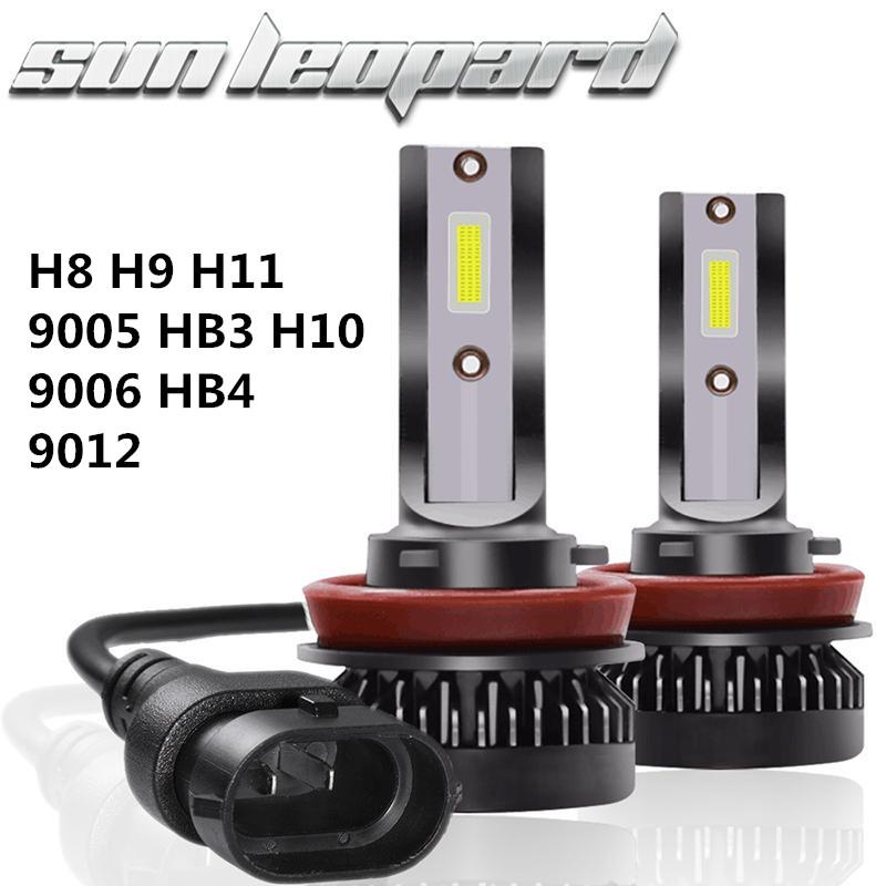 2Pcs LED Headlight Super Bright Bulbs White 6000K H7 H8 H9 H11 9005 HB3 ...