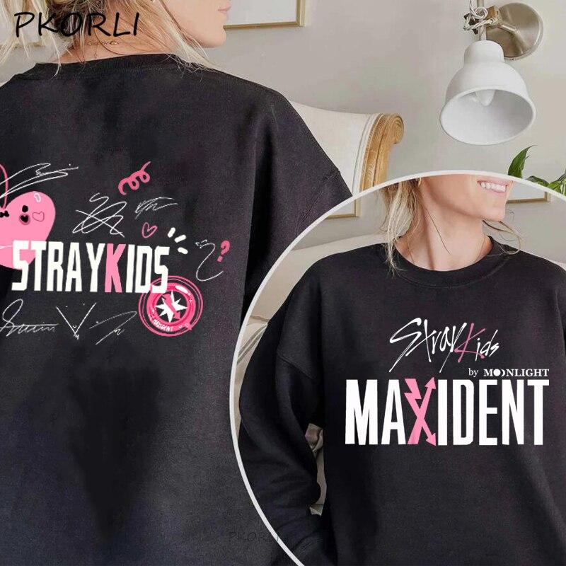 Buy Stray Kids Two Sides Crewneck Sweatshirt Women Pullover Maxident ...