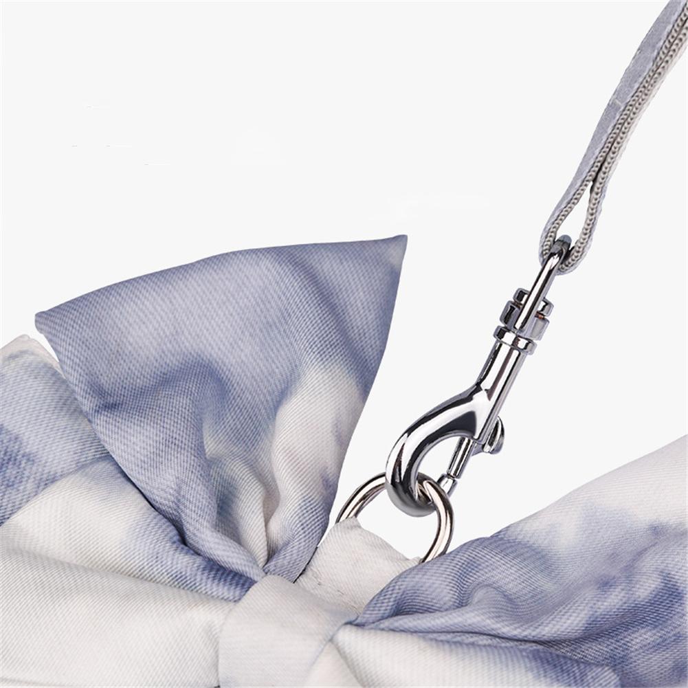 Buy Bow Dog Collar Harness Skirt Vest Clothes Gradient Color Pet Dress ...