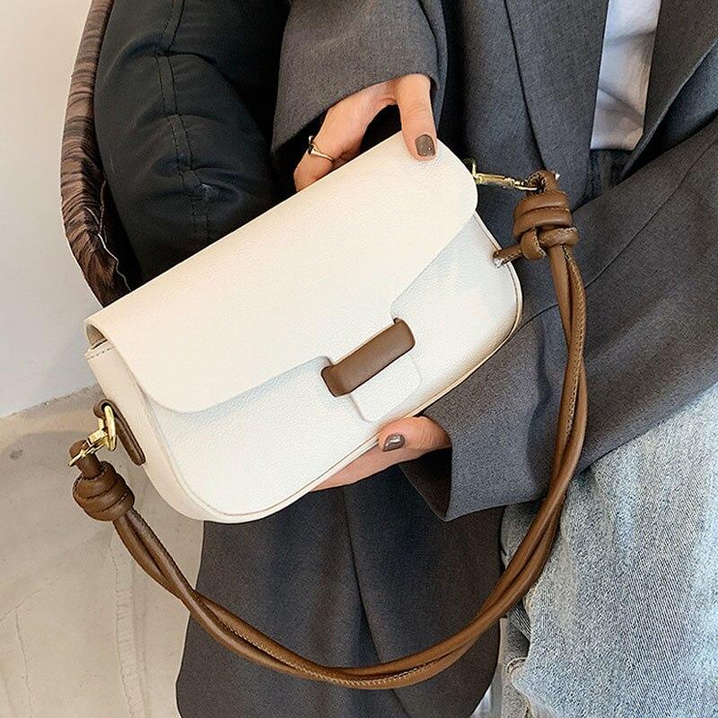 Buy Small Fashion Leather Underarm Crossbody Bags For Women 2021 Solid ...