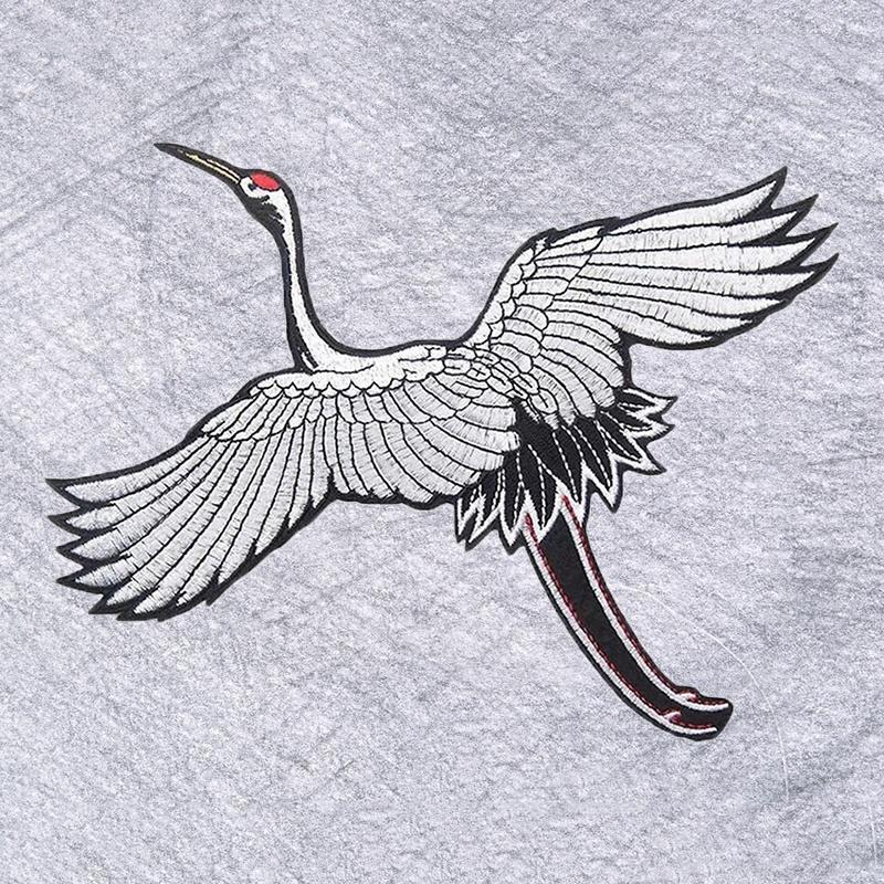 Buy DIY Embroidery Cloth Paste White Swan Red-crowned Crane Patch at affordable prices — free ...