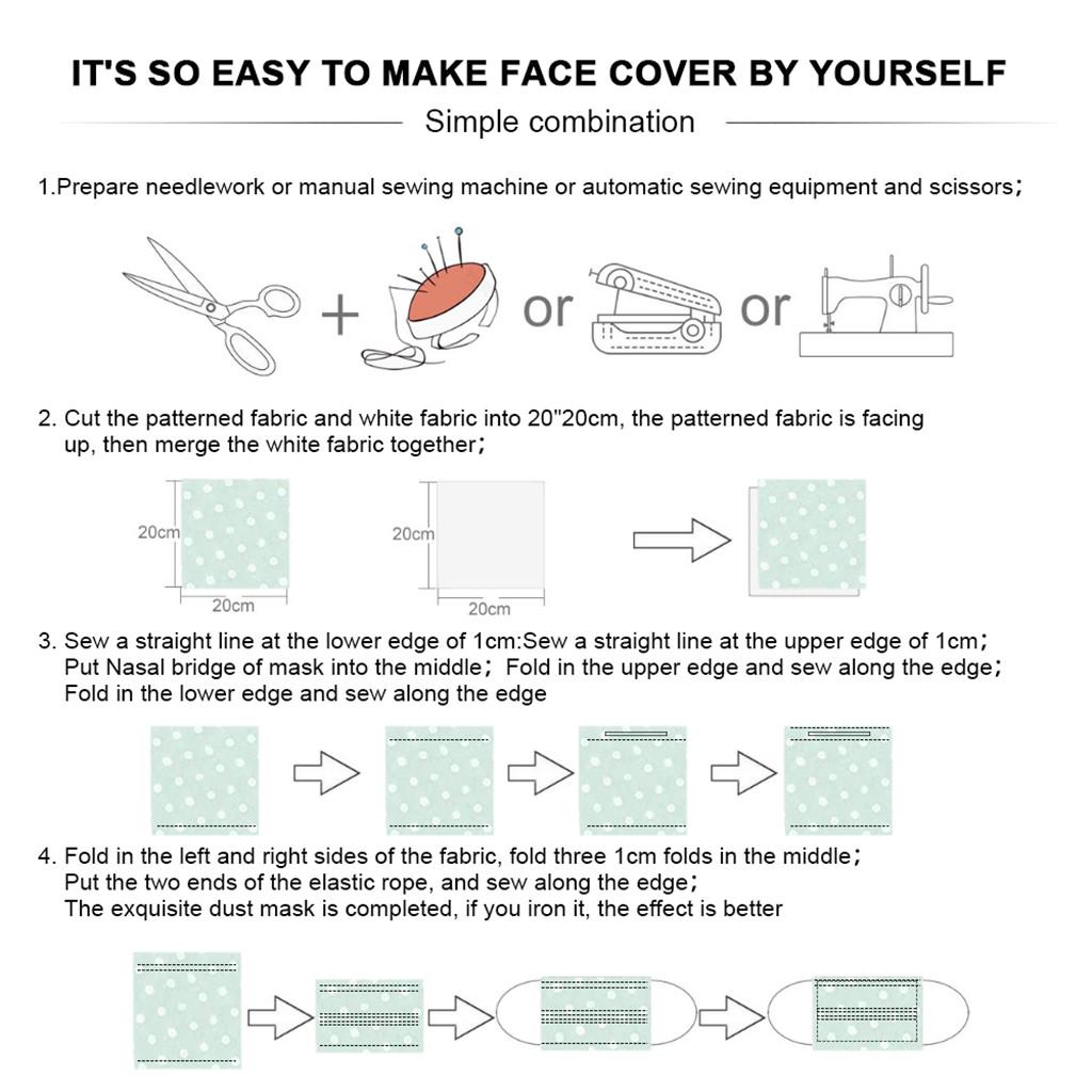 Buy Face Cover Material DIY Self-Made Face Cover Material Set DIY ...