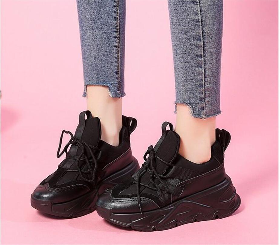 Buy Platform Sneakers Women Shoes 2022 Newest Fashion Breathable Thick ...