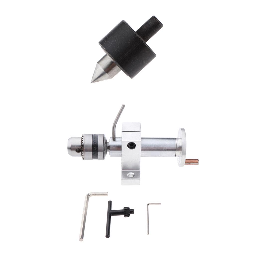 Buy 2PCS Mini Rotate Lathe Tailstock Woodwork Tool Drill Accessory and ...
