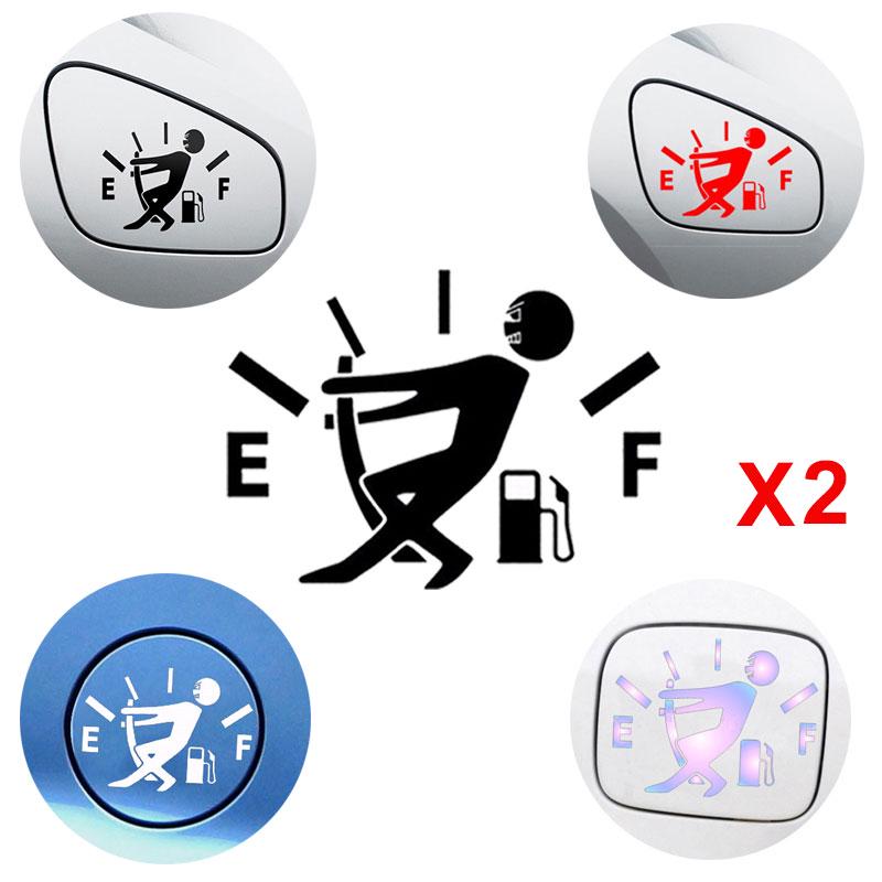 Buy 2pcs/lot Fuel Gauge Sticker Funny Car Decorative Decals Reflective ...