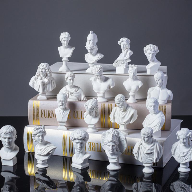 1PC Home Decor Resin Portraits Bust Mini Plaster Sculpture Greek ...