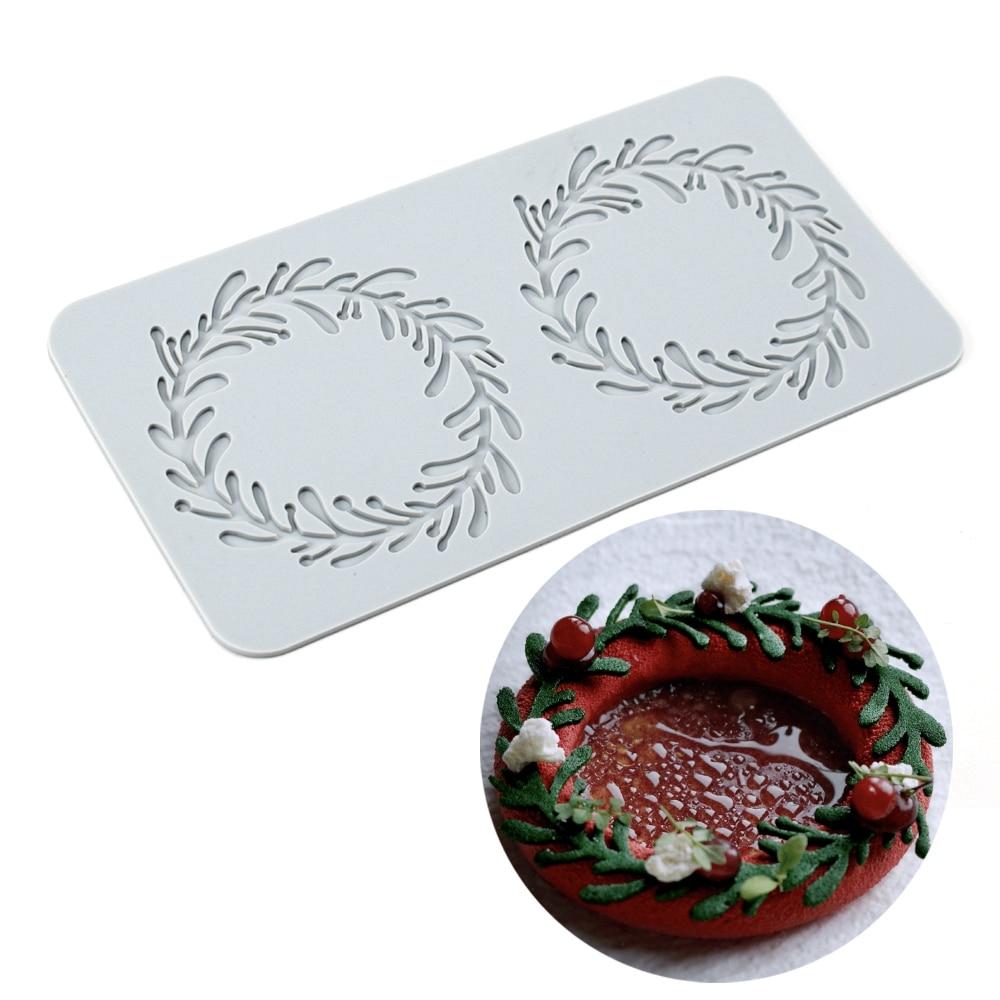 Buy Lace Silicone Mold Circle Pattern Mould Sugar Craft Fondant Mat ...