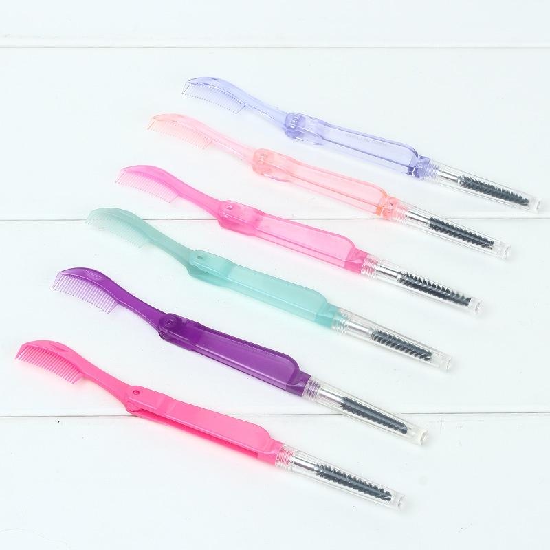 Buy Dual Purpose Eyebrow Comb Makeup Brush Eye Makeup Roll Comb Beauty ...