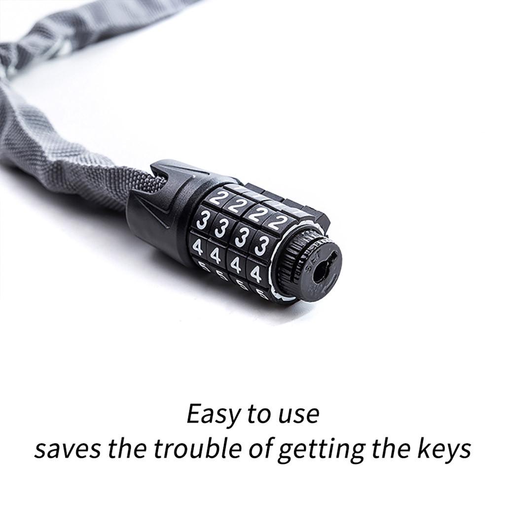 Buy Motorcycle Bike Bicycle High Security Reinforced Metal 100CM Chain ...