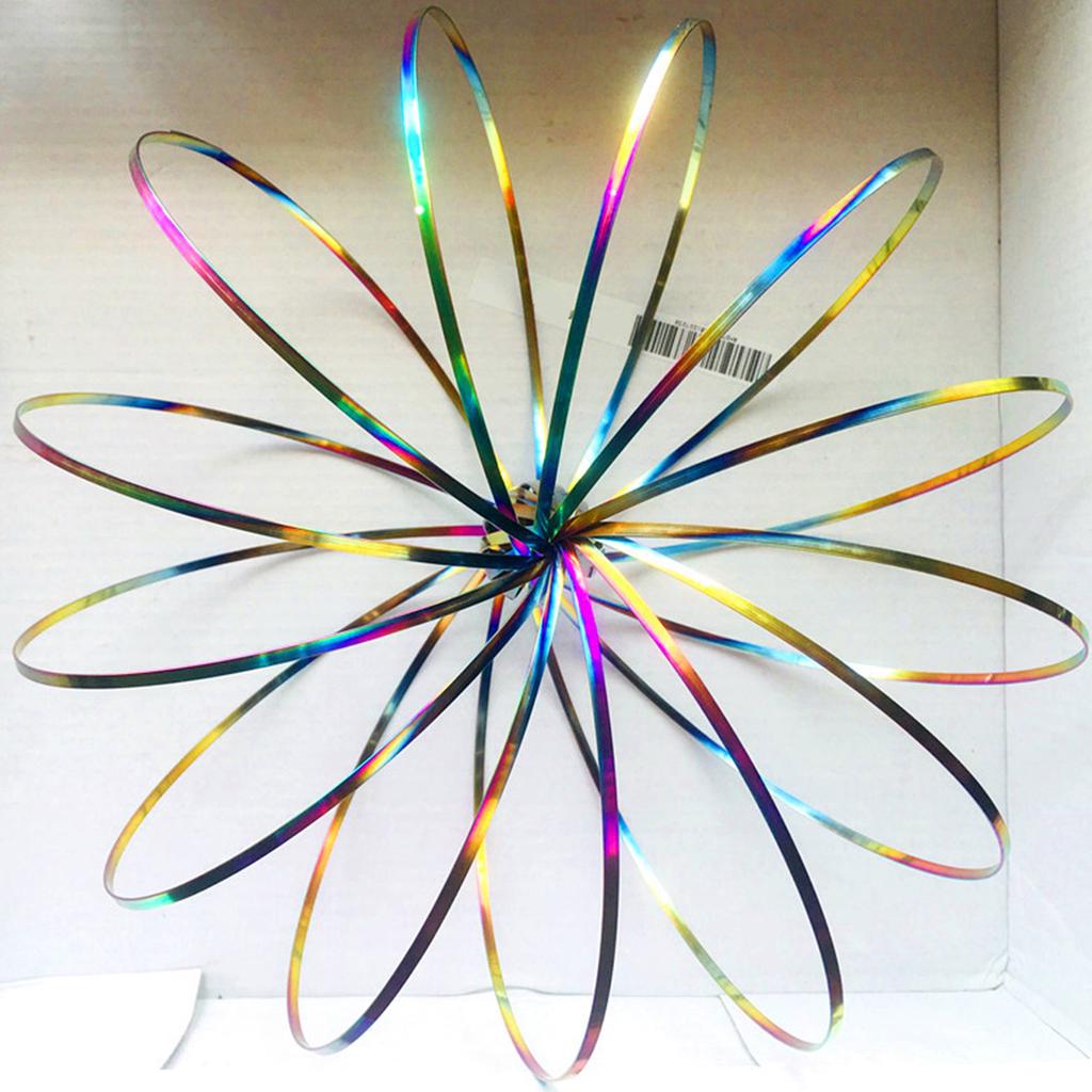 Buy Multi-colors 3D Metal Flow Ring Toys Funny Magic Flow Rings Women ...