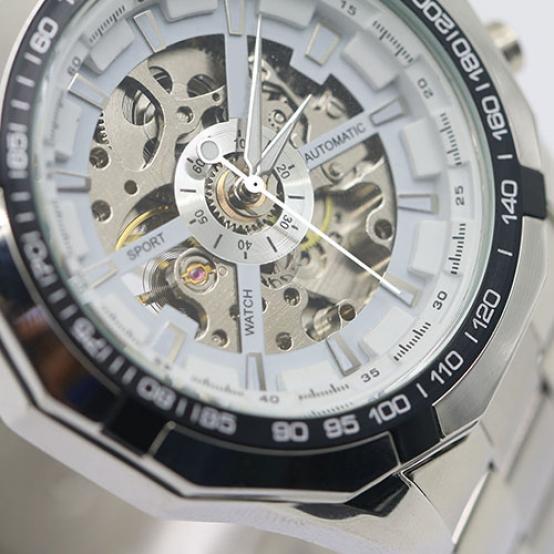Buy Hand-Winding Skeleton Automatic Mechanical Sport Wrist Watch at ...