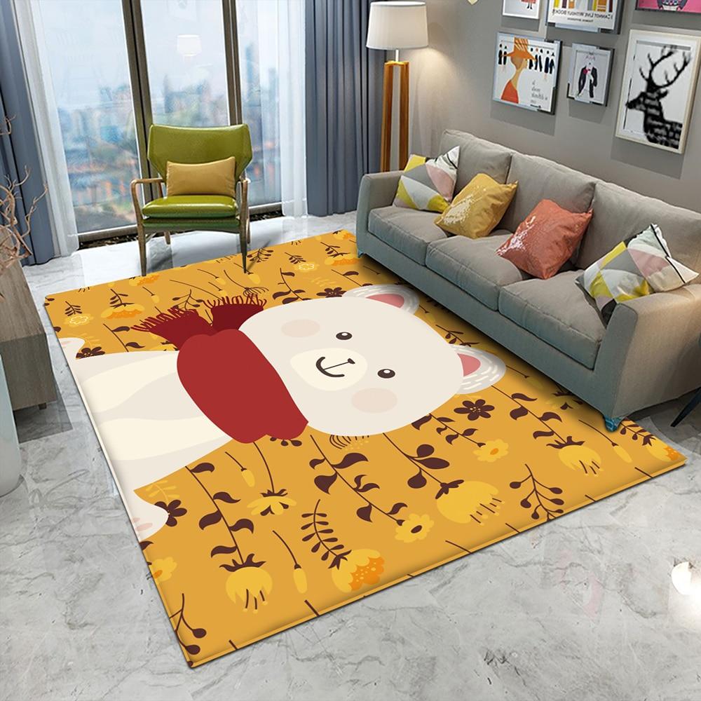 Cheap High-quality Cartoon Children's Flannel Rugs Baby Learning Mat ...