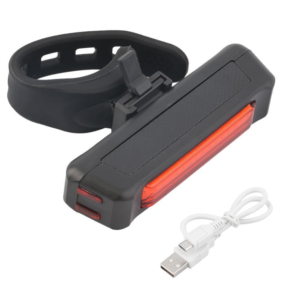 6 modes USB Rechargeable Bike Bicycle Light Rear Back Safety Cycling ...