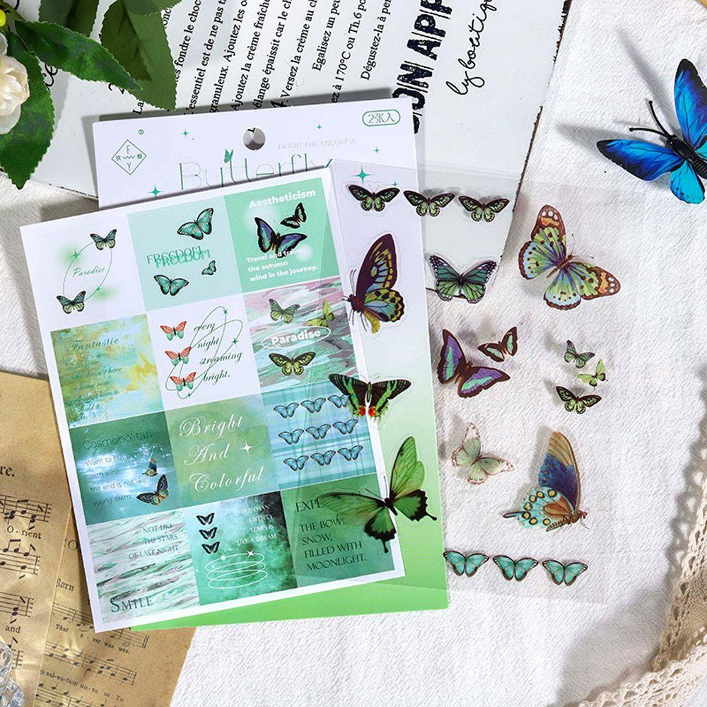 Buy Journal Butterfly Label Sticker School Supplies DIY Album ...