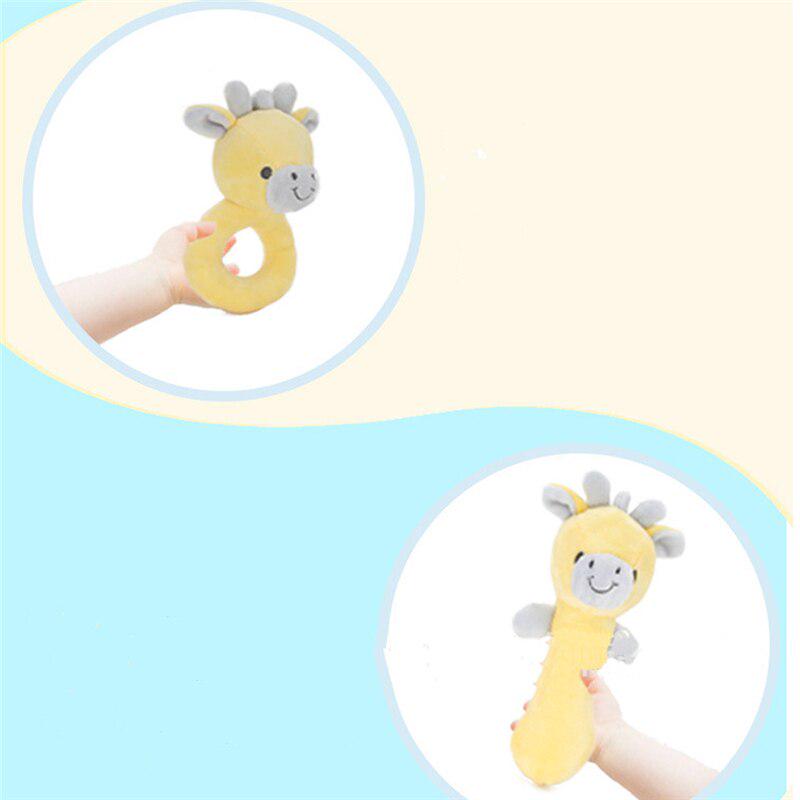 Baby Cartoon Rabbit Dear Plush Rattle Ring Bell Newborn Hand Grasp Toy ...