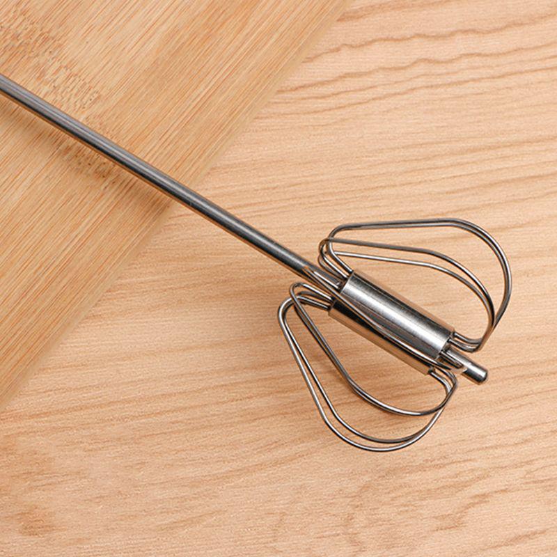 Buy 10/12" Stainless Steel Manual Egg Whisk Hand Push Egg Beater Mixer ...