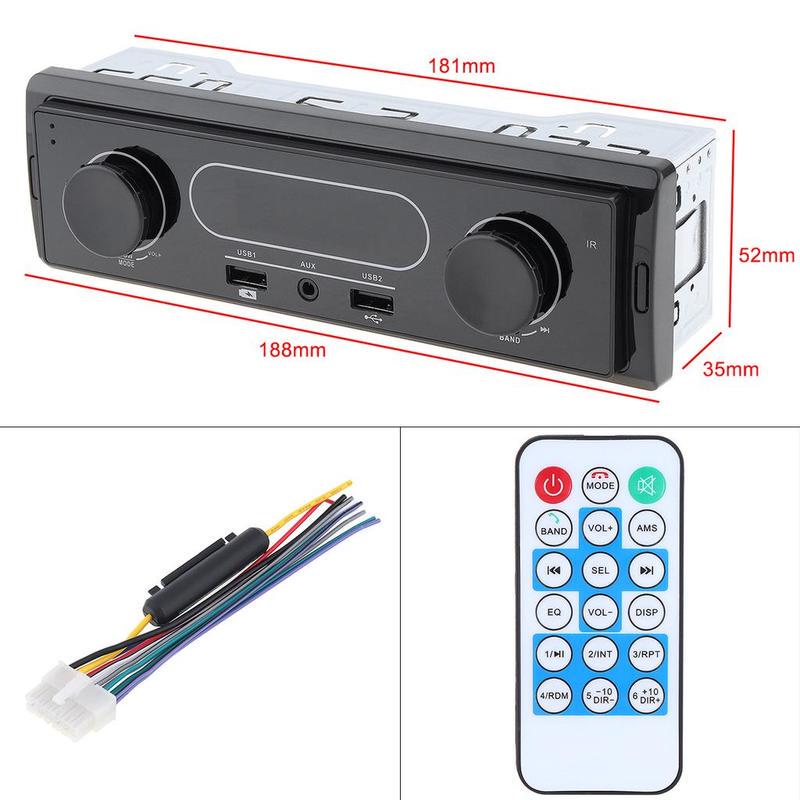 Buy 12V LED Display Smart Car Radio MP3 Player Vehicle Stereo Audio In ...