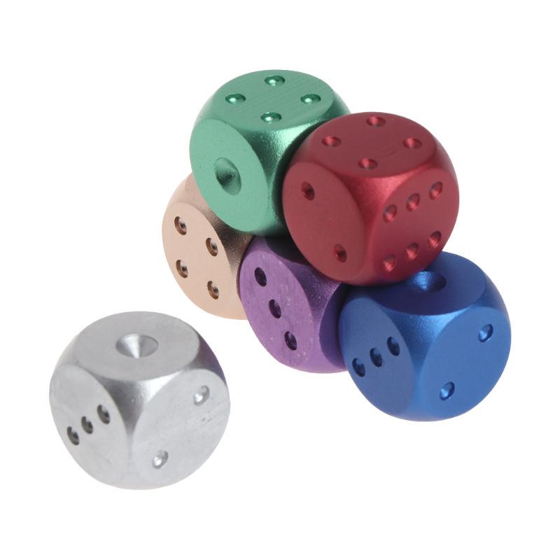 Buy Dices Aluminum Polyhedral Metal Solid Club Bar Dice Playing Game ...