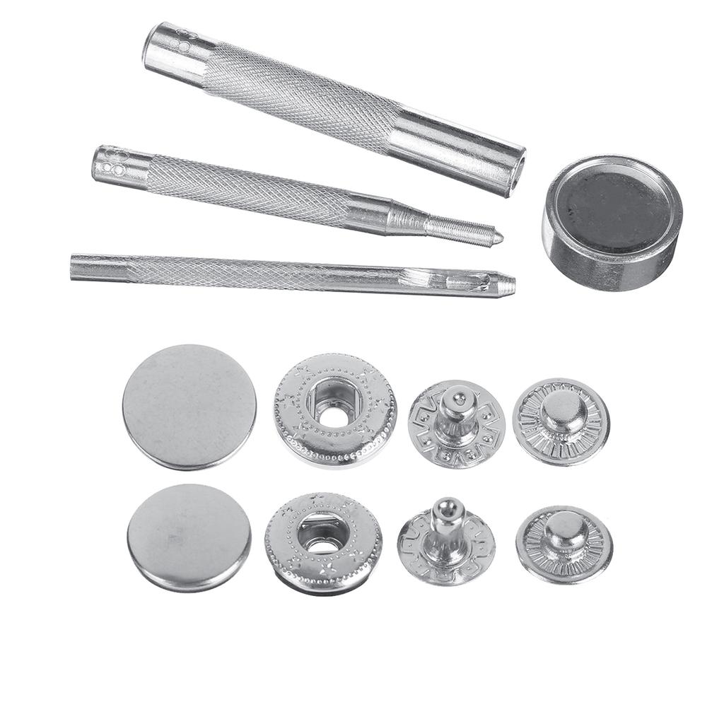 Buy 8Set Jeans Duty Snap Fastener Popper Press Stud Button Fixing Tool ...