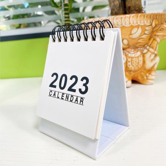 Buy Practical Back Memo Desk Calendar Cute Small Standing English ...