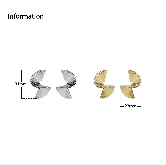 Buy New spiral origami S-shaped earrings high-quality European and ...