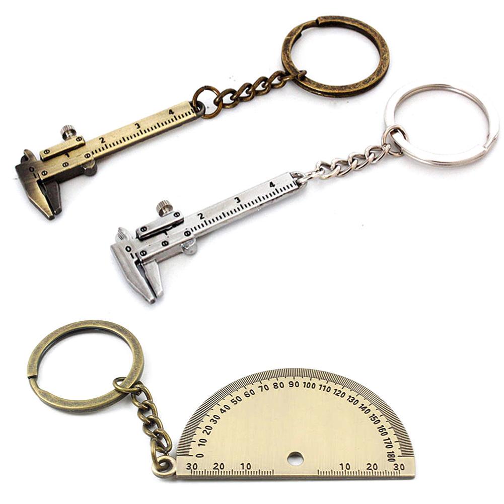 Mental Movable Vernier Caliper Ruler Model Keychain Mini Vernier ...