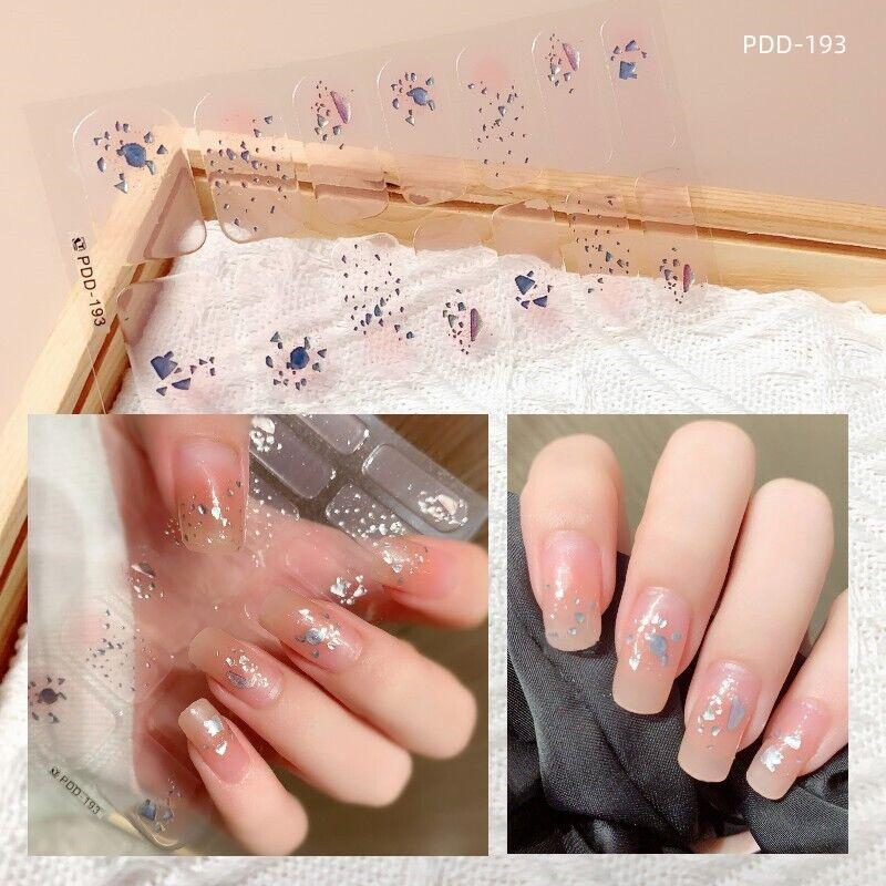 Cheap UK 123 Styles 14Strips Self-Adhesive DIY Nail Stickers Full Nail ...