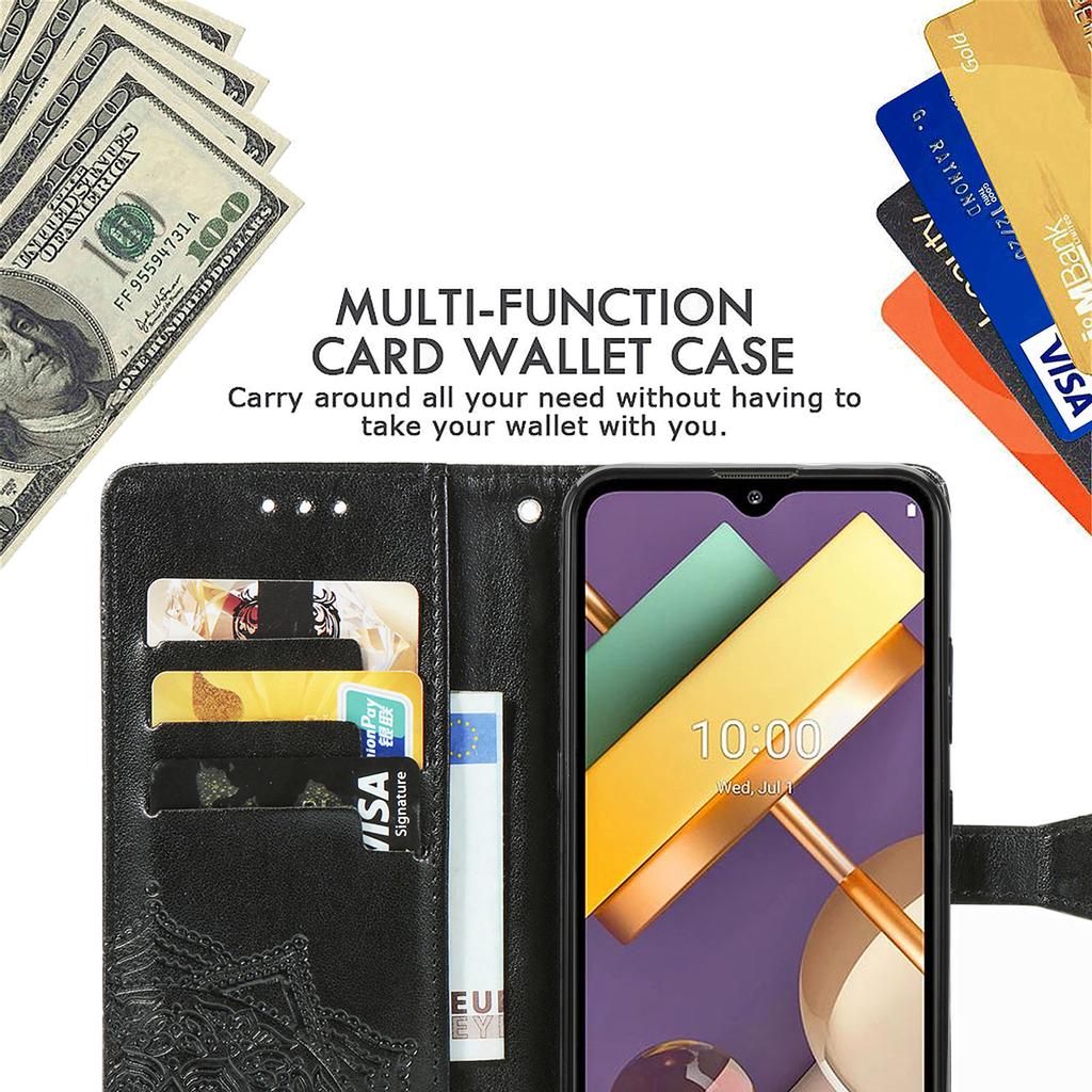 Buy Compatible with LG Q70 Wallet Case for Women and Girls with Card ...