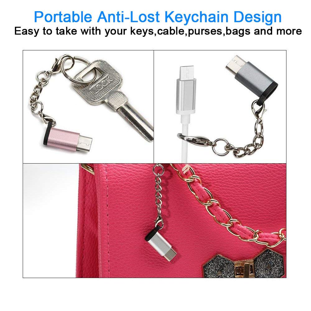 Buy 3PCS USB TypeC Adapter Micro USB Female to USBC Male Connector ...