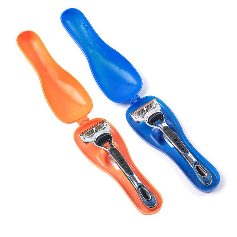 Men's Practical Portable Shaver Travel Razor Storage Box (Color Random ...