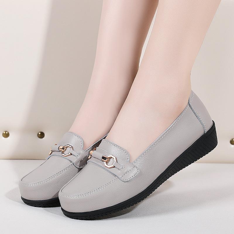 Buy Soft-soled Comfortable Women's Single Shoes Flat Shallow Round Toe ...