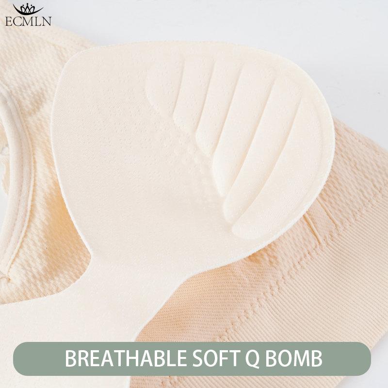 Cheap Women V-Back Sports Bra Natural Air-conditioning Latex Pad ...