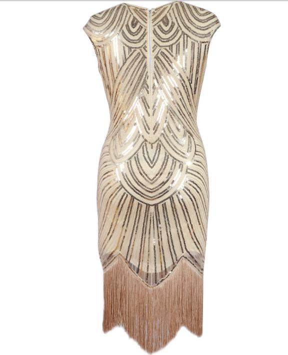 Cumpără Femei anii 1920 Flapper Rochie Retro Inspirat margele cu paiete ...