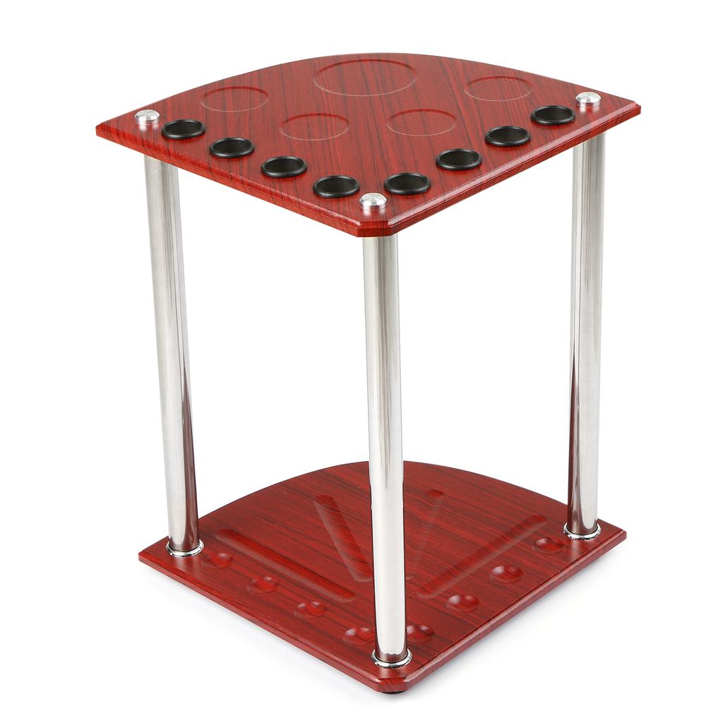8 Hole Vertical Pool Cue Holder Billiard Pool Sticks Ball Floor Stand ...